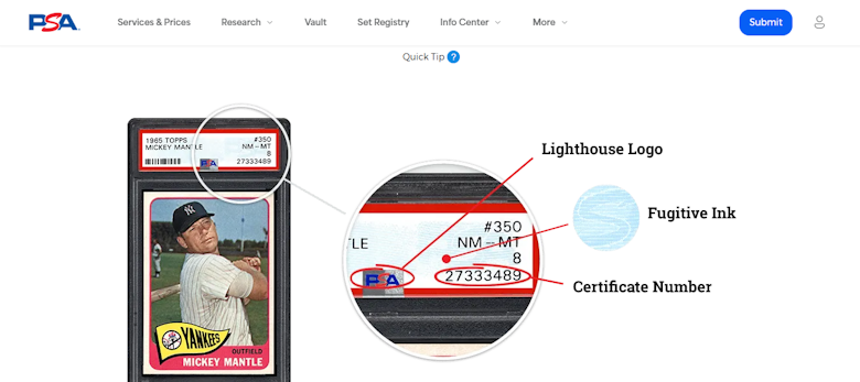 PSA鑑定の番号検索ページのURLは？鑑定番号の確認方法は？ | magi